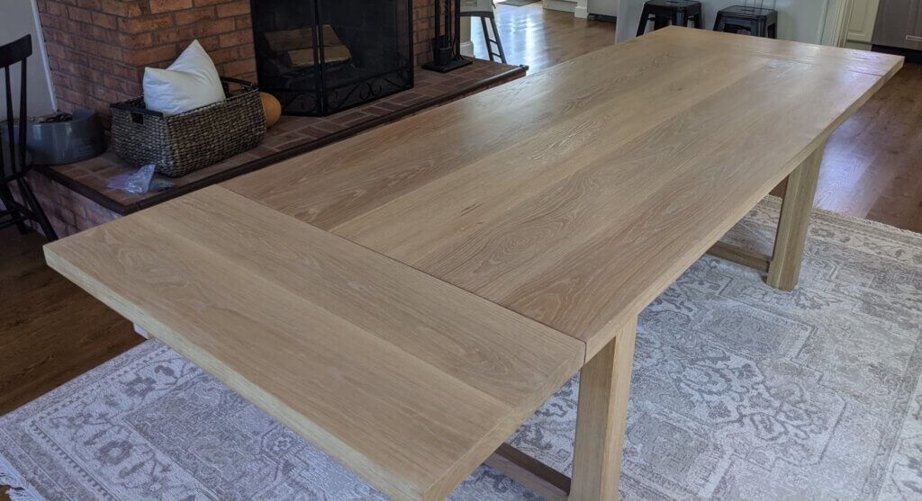 White Oak Extension Dining Table - Canterbury Woods Creations