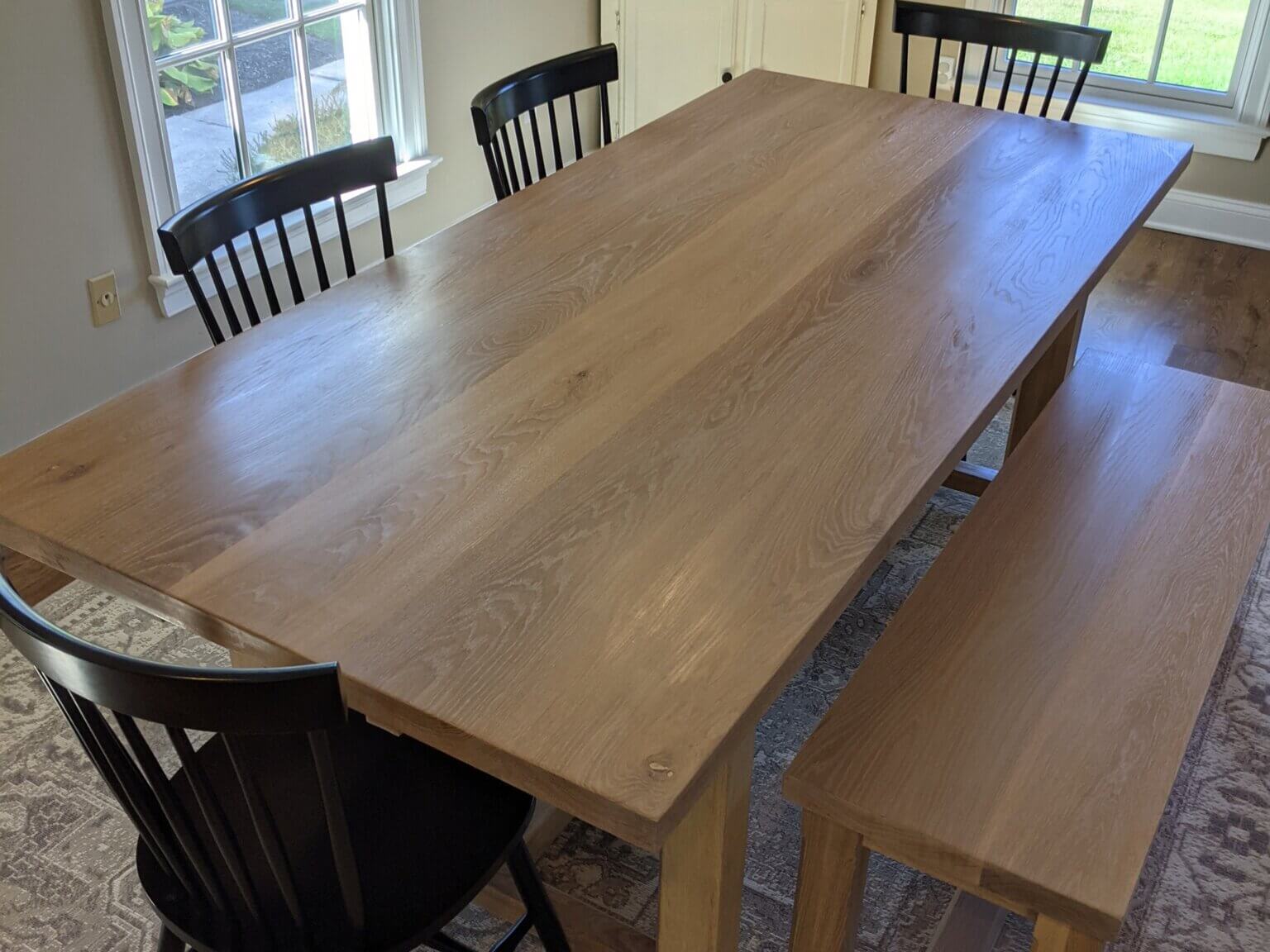 White Oak Extension Dining Table | Made to Order - Canterbury Woods Creations